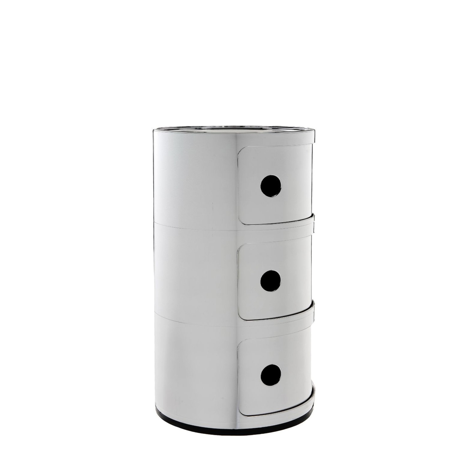 Kartell Componibili Metal 3 Fächer verchromt | im aoshop.de online kaufen