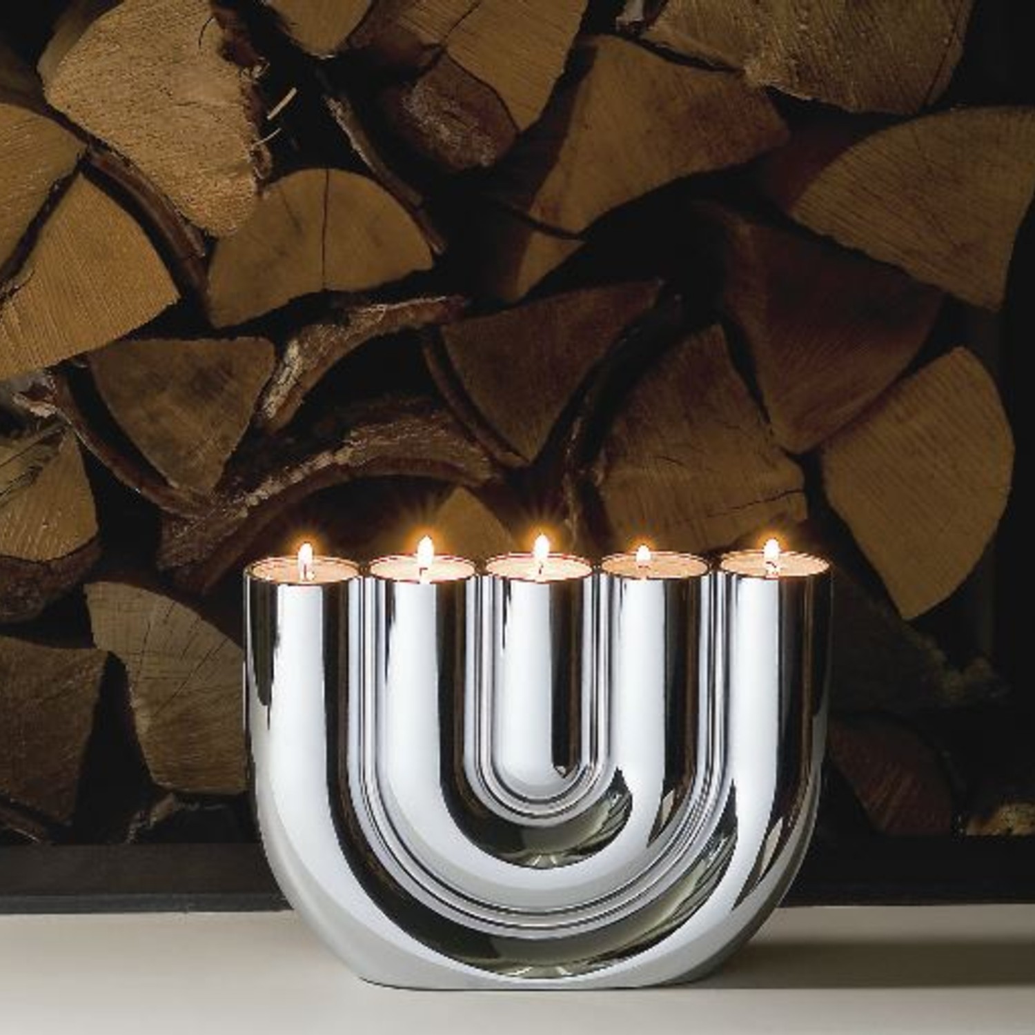 Philippi Teelichthalter Double U Chrom 123137 hier online | im aoshop ...